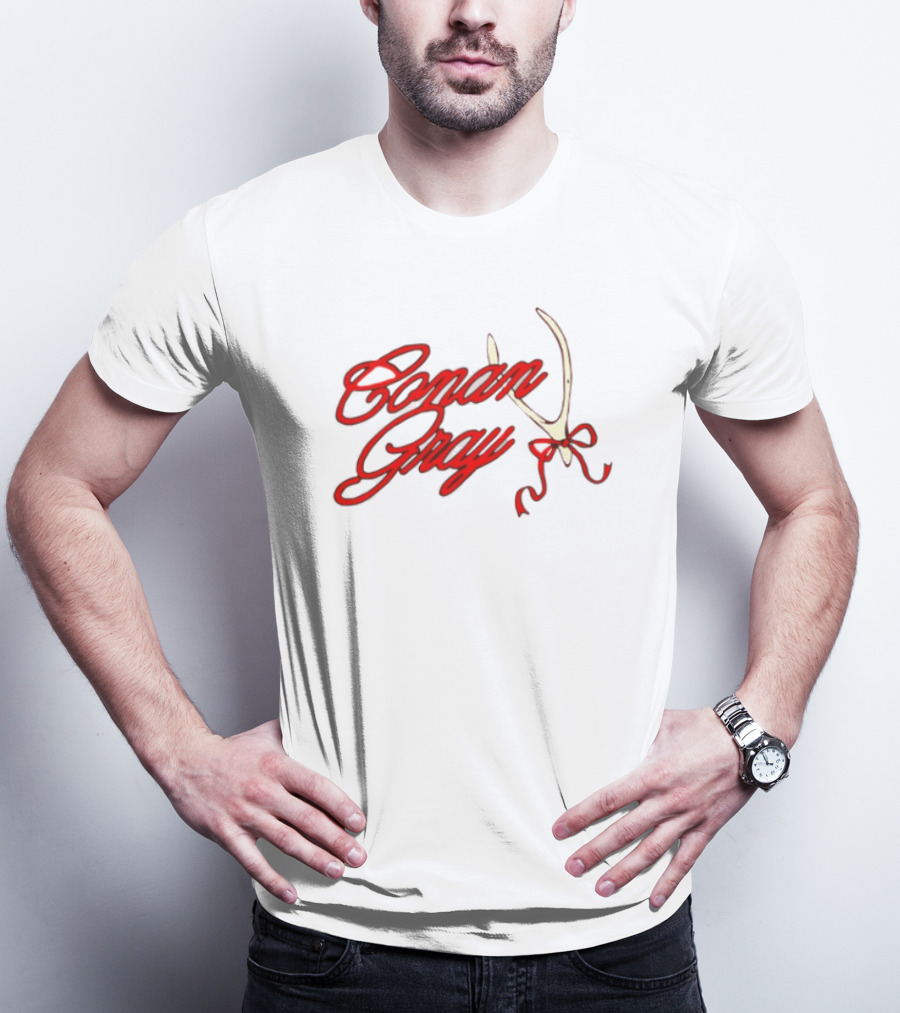 Conan Gray Red Script Wishbone Ribbon T-Shirt