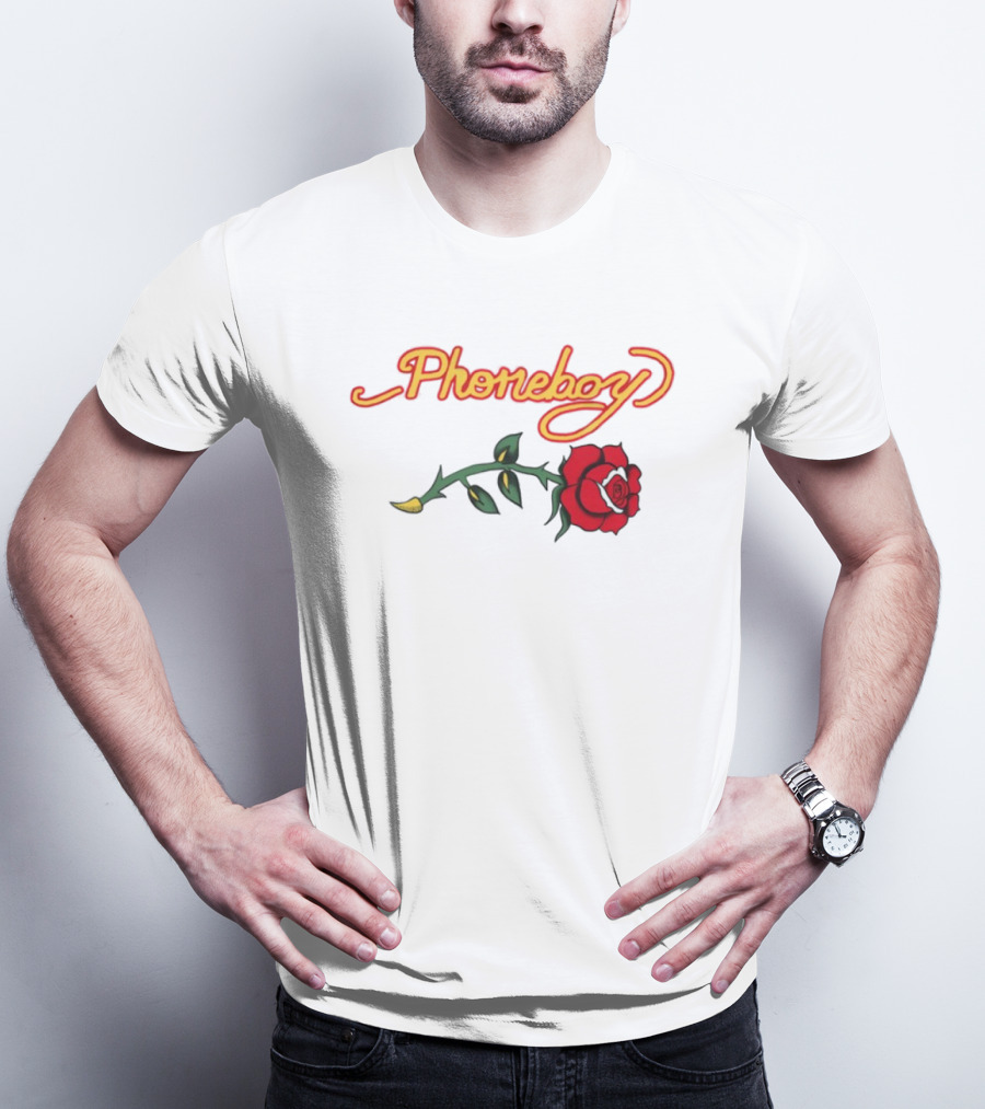 Phoneboy Red Rose Flower Graphic T-Shirt