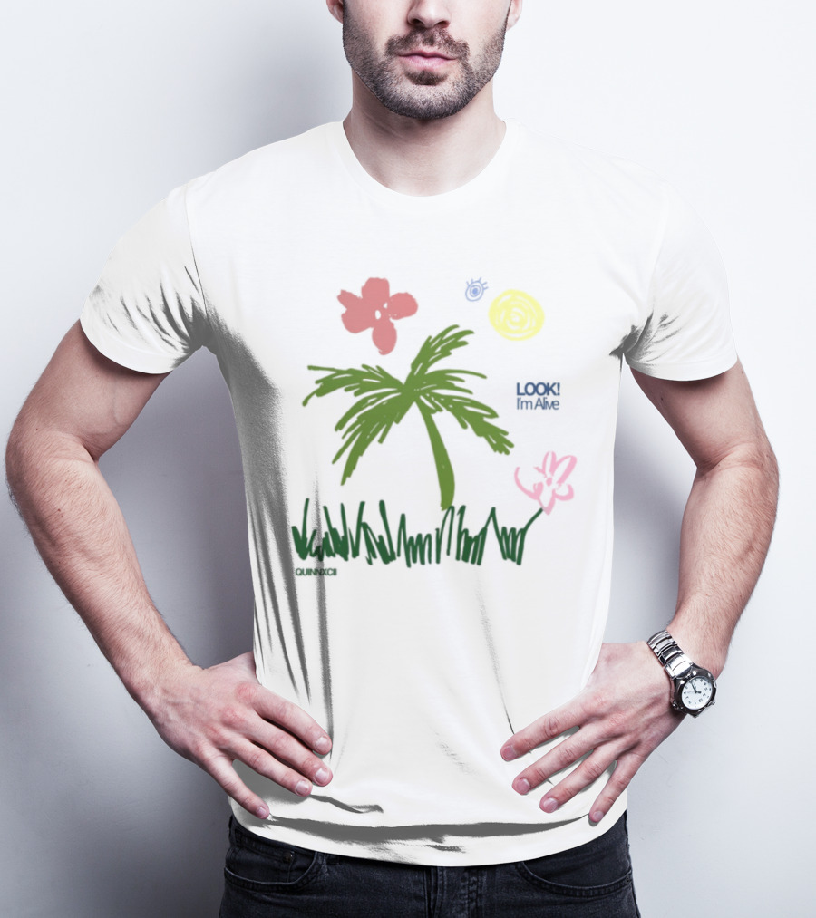 Quinnxcii Aloha Mood Palm Tree Album Cover Art T-Shirt
