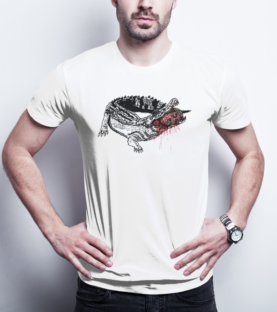 Limted Alligator Alcatraz Eat The Rich Crocodile Art T-Shirt