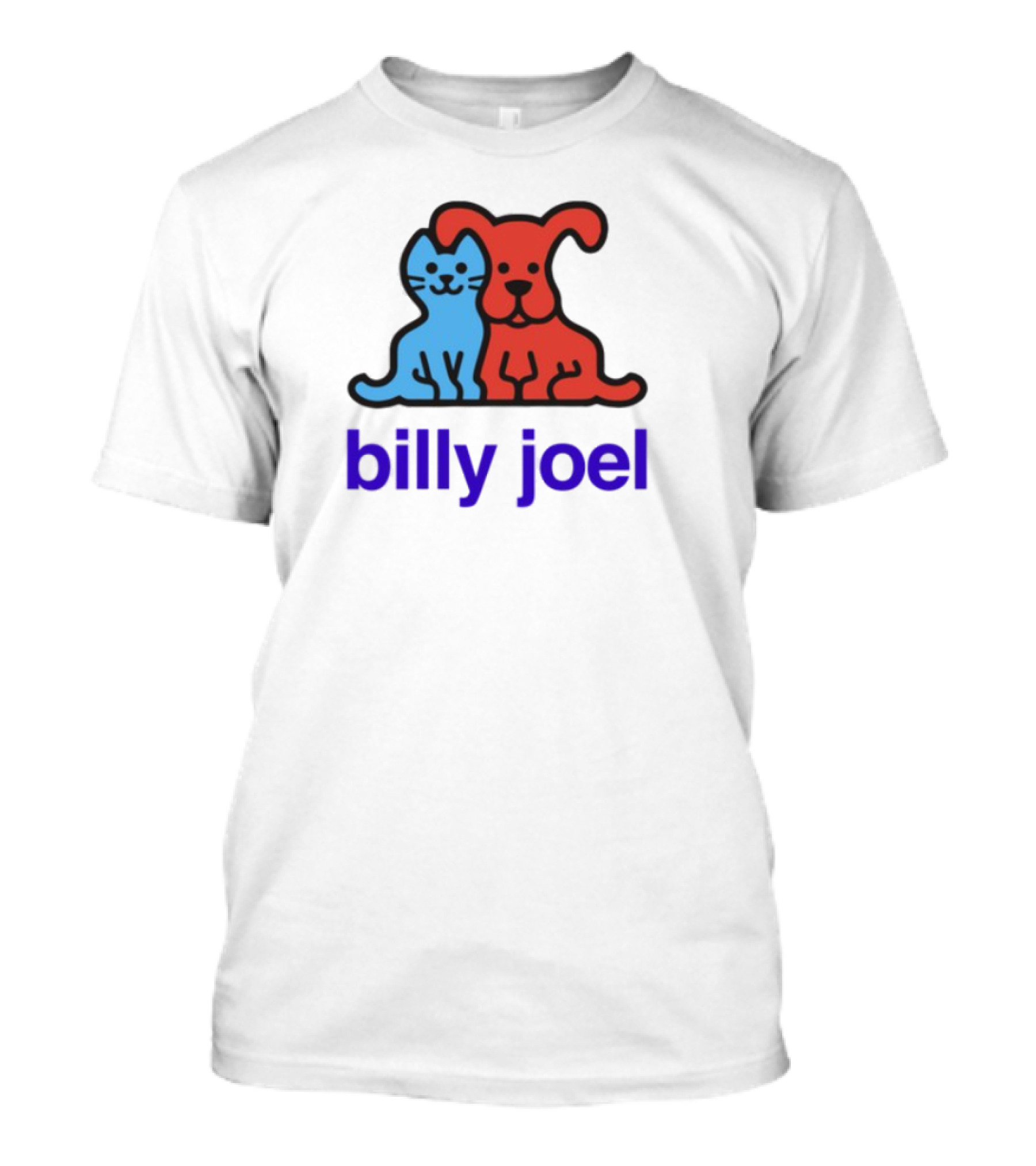 Billy Joel Cat Dog Duo Design T-Shirt