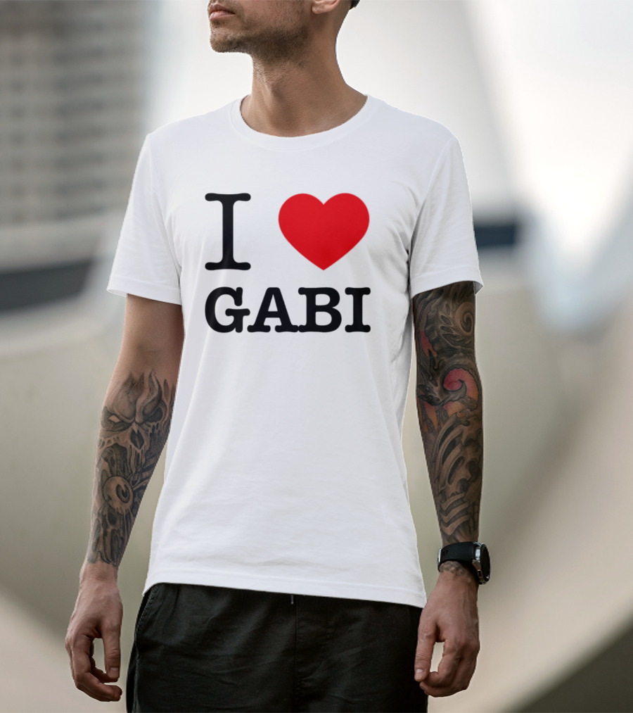 I Heart Gabi Bold Love Red Heart Icon T-Shirt