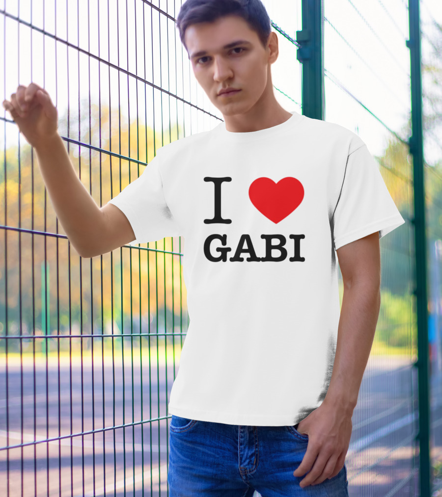 I Heart Gabi Bold Love Red Heart Icon T-Shirt