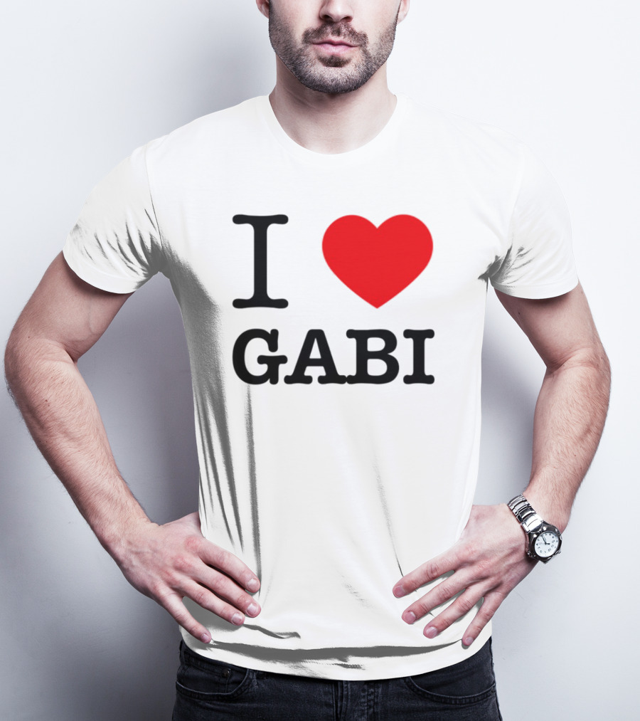 I Heart Gabi Bold Love Red Heart Icon T-Shirt