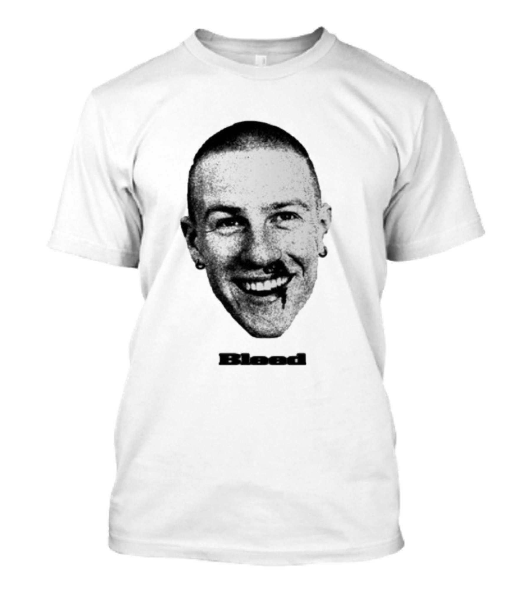Malcolm Todd Bleed Face Iconic Smiling Portrait T-Shirt