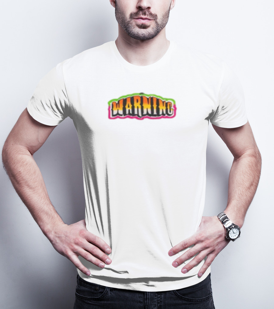 The Warning Neon Gradient Text T-Shirt