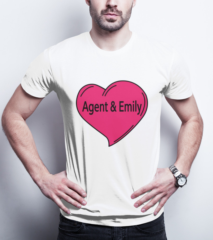 Agent & Emily Pink Heart T-Shirt
