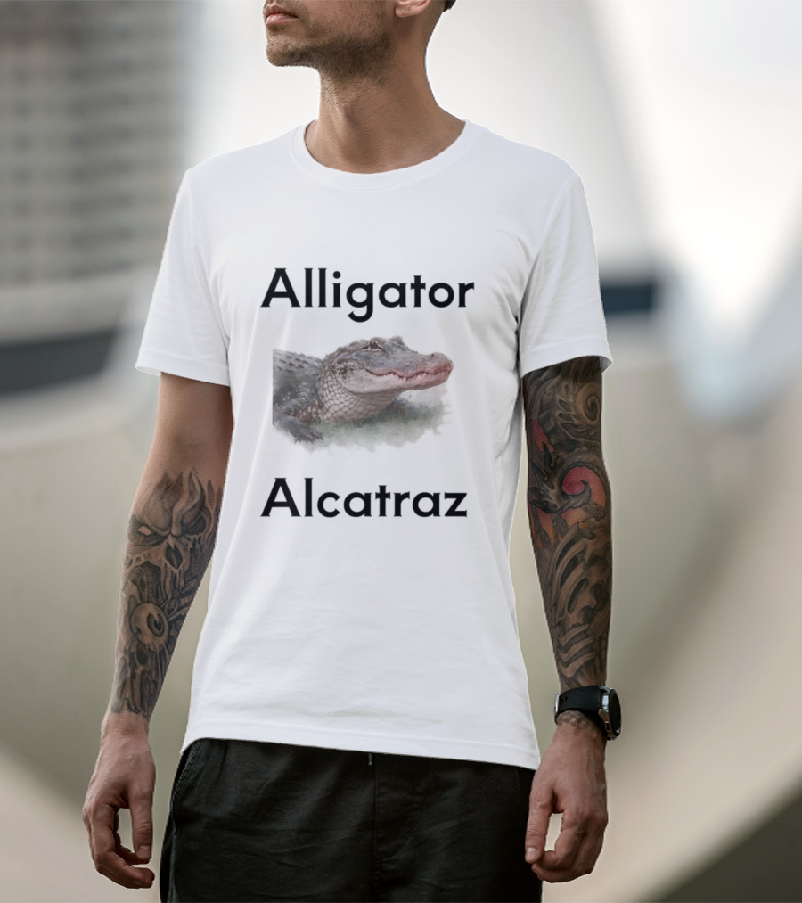 Alligator Alcatraz Crocodilian Escape Island T-Shirt