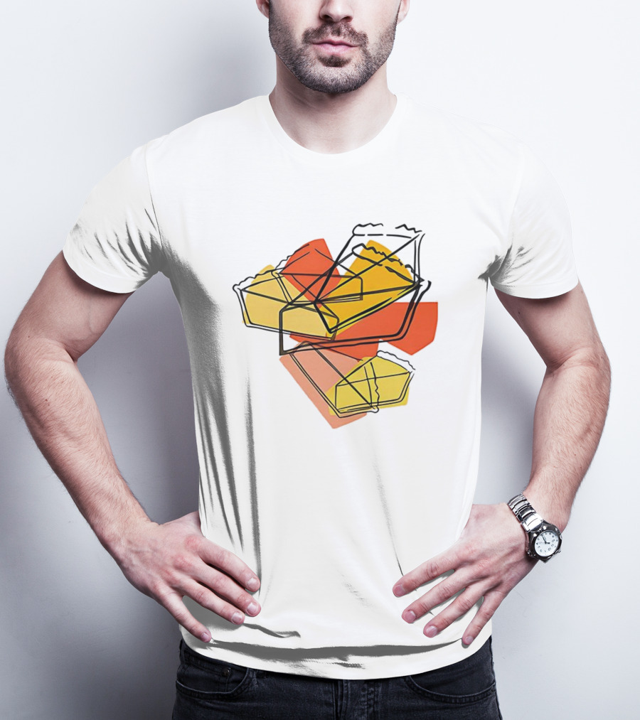 Cake Cosmopolis Sweets Abstract Geometric Layered Design T-Shirt