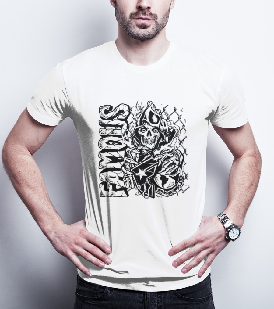 Famous Hardcore Creature Illustration T-Shirt