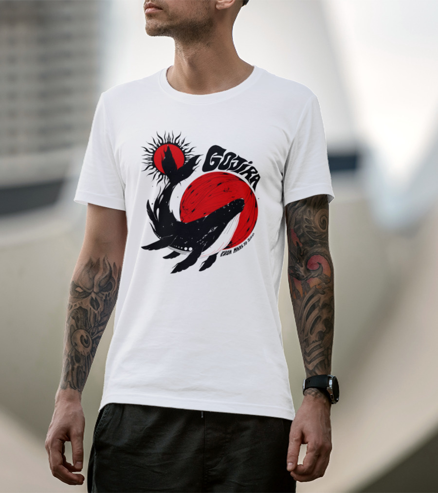 Gojira Whale Red Moon Sun Cosmic Voyage T-Shirt