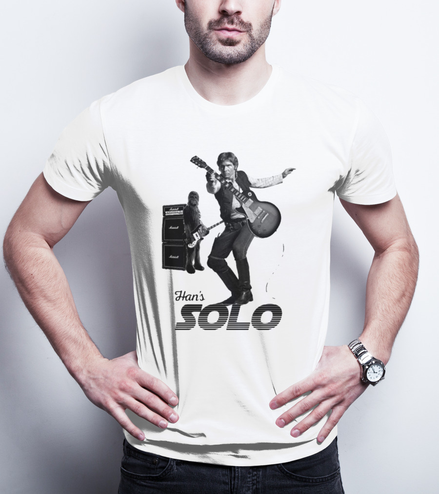 Han_s Solo Chewbacca Guitar Marshall Star Wars T-Shirt