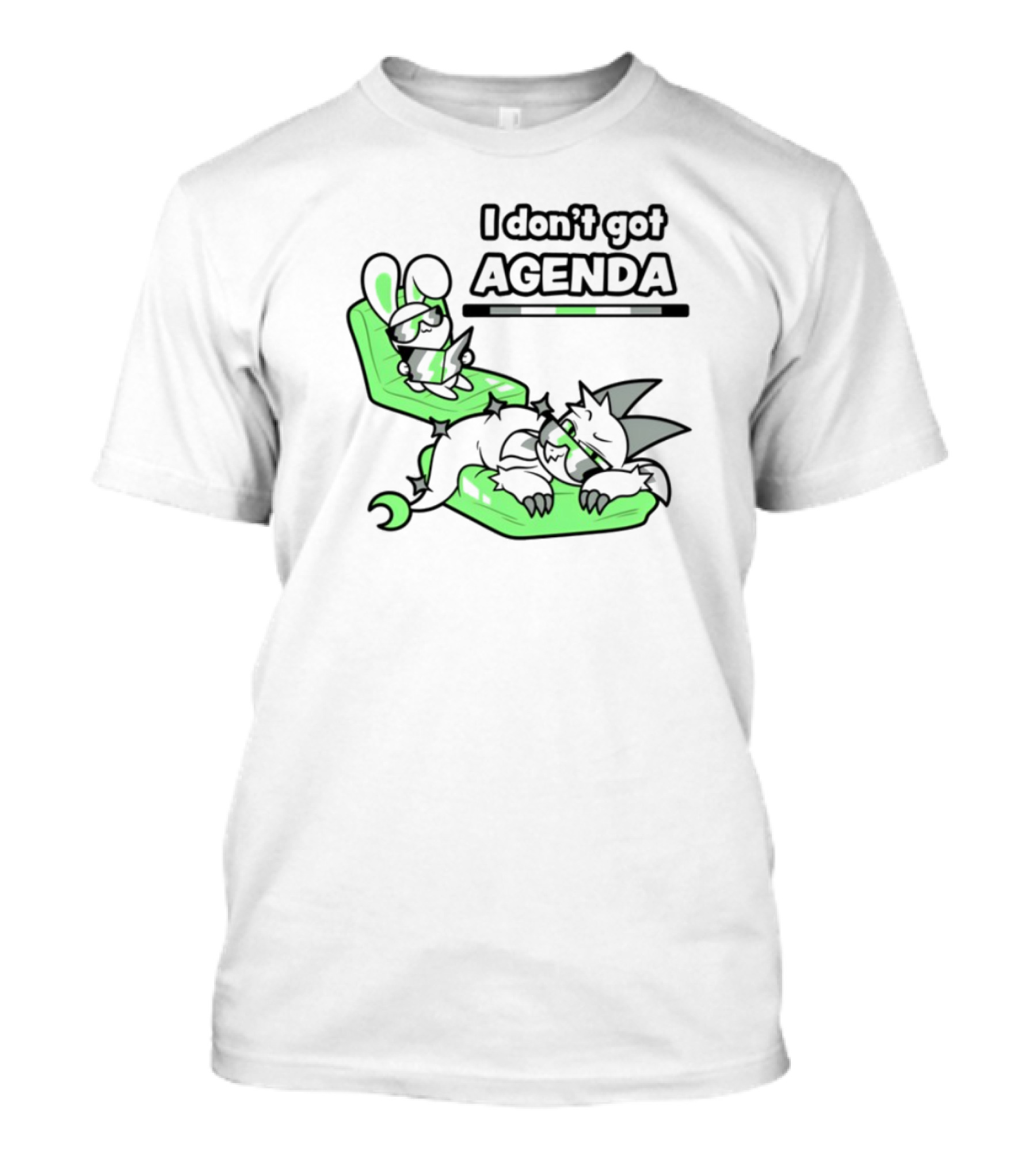 I Don’t Got Agenda Green Couch Cat And Mouse T-Shirt
