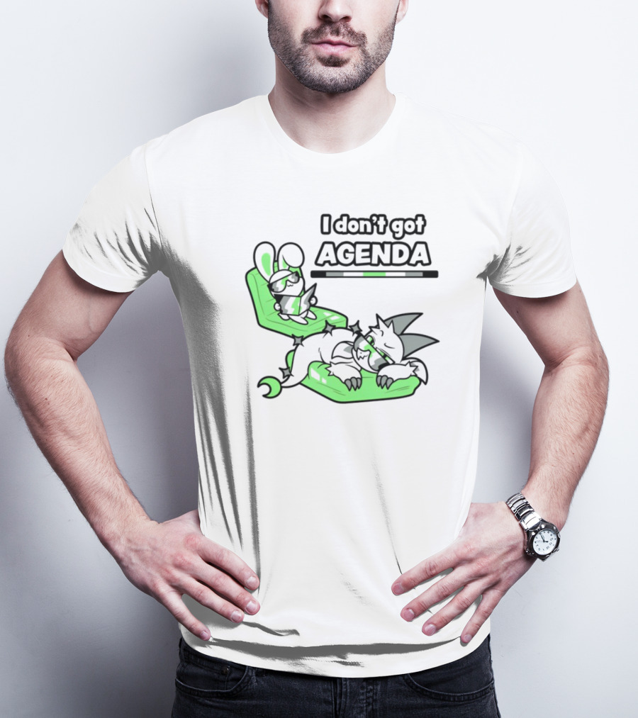 I Don’t Got Agenda Green Couch Cat And Mouse T-Shirt