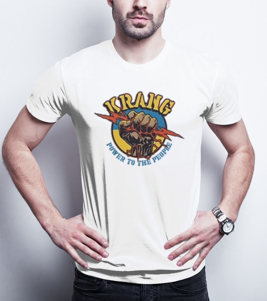 Krang Power To The People Fist With Lightning Bolt T-Shirt