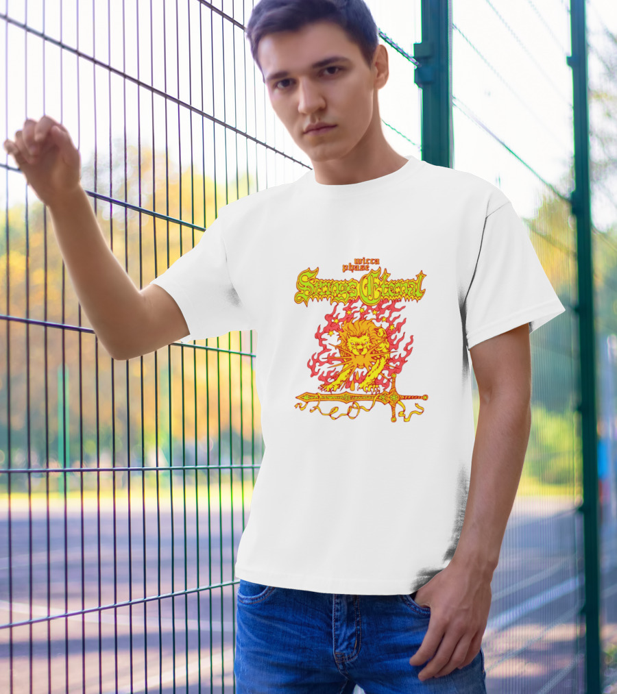 Mecca Blaze Springs Eternal Flaming Lion Sword Leo T-Shirt