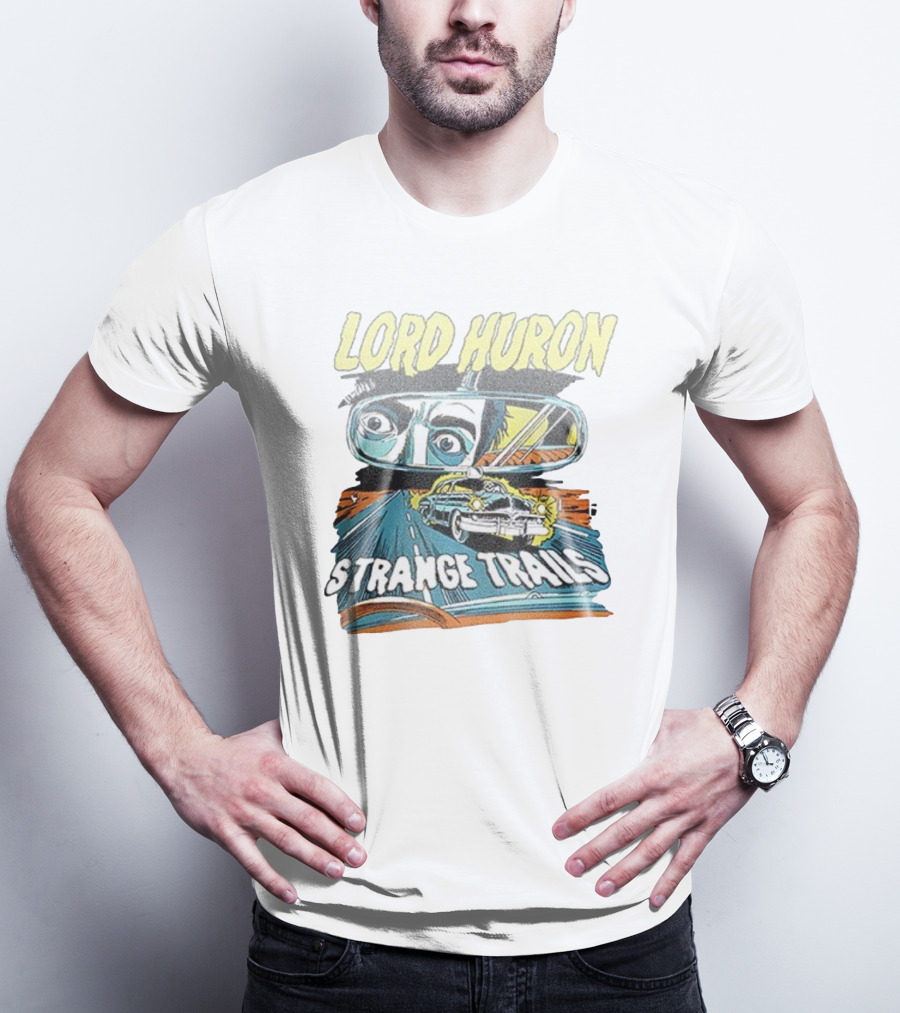 Lord Huron Strange Trails Anniversary Tour Collection Comic Car Road Art T-Shirt