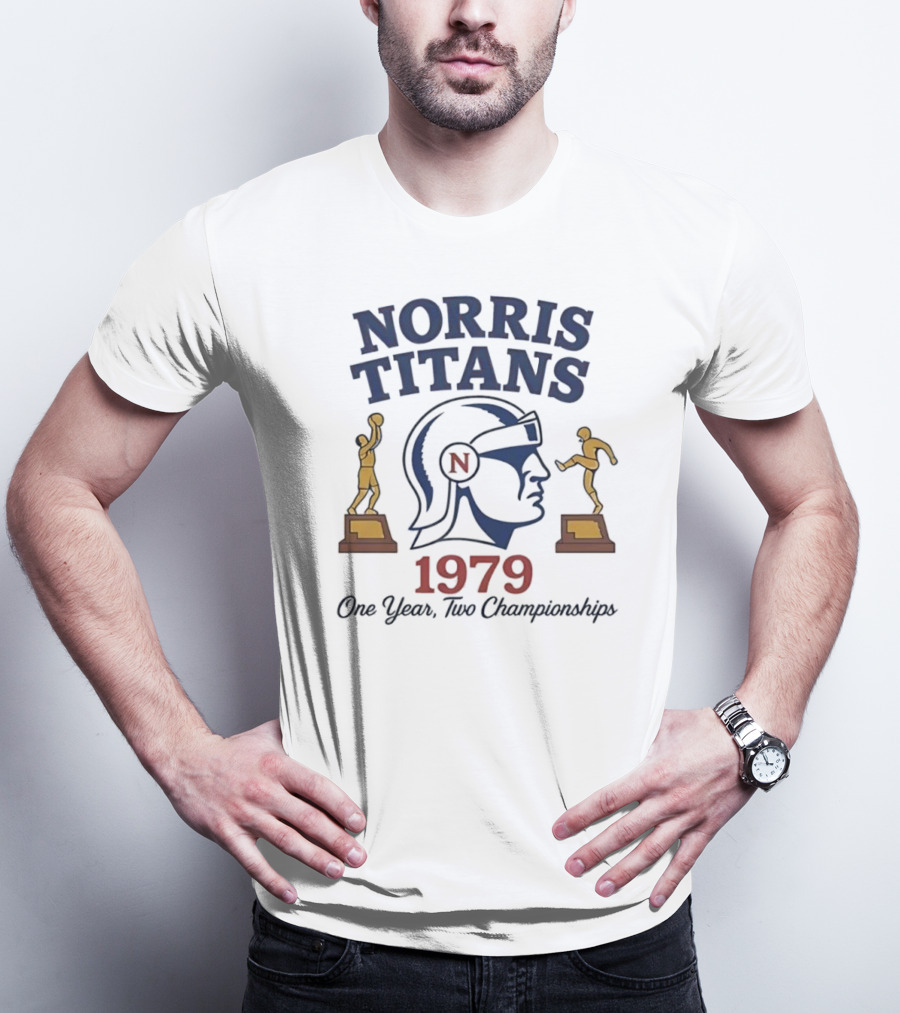 Norris Titans 1979 One Year Two Championships Iconic Sports Victory T-Shirt