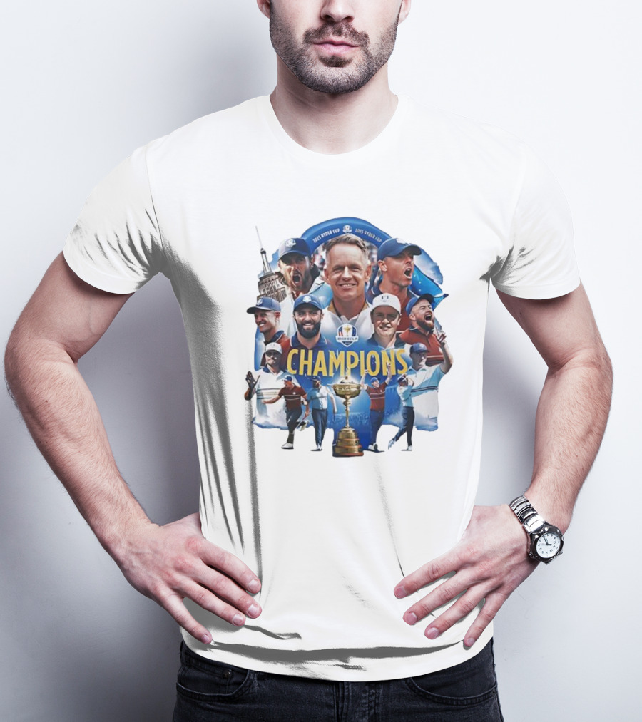 2025 Ryder Cup Team Europe Champions Celebration T-Shirt