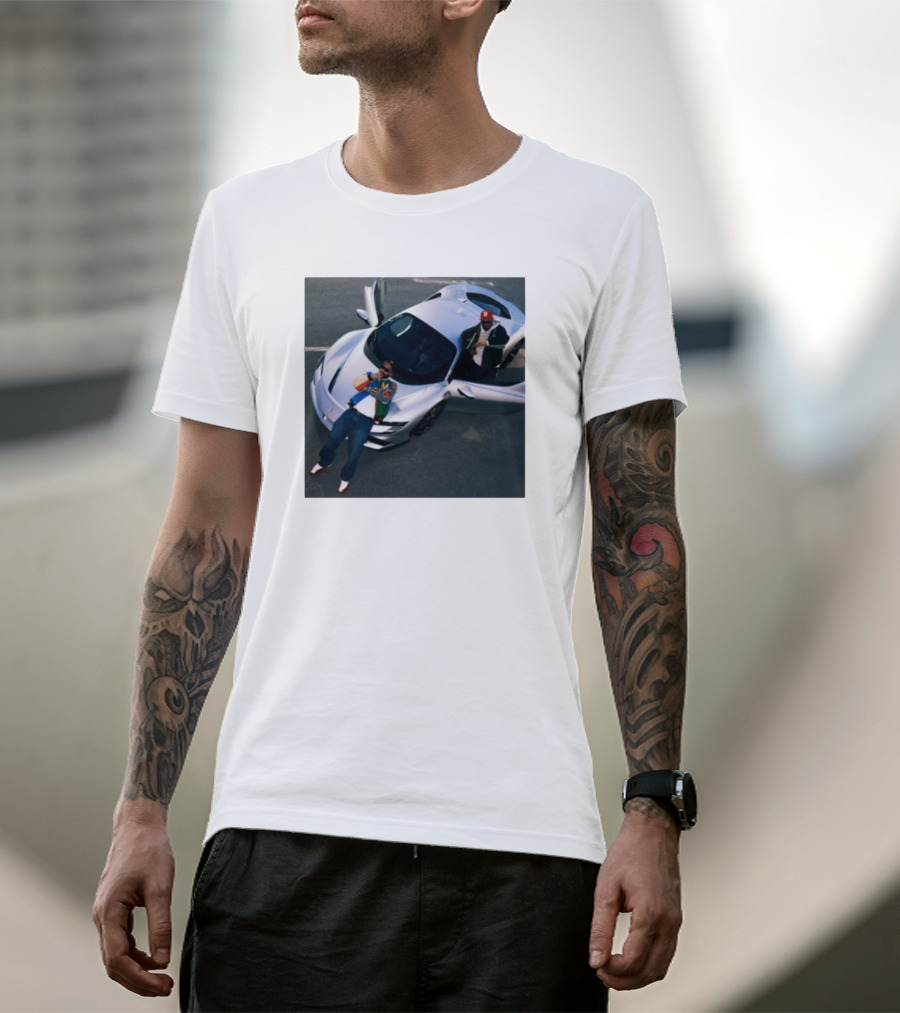 Until Night Comes Album Silver Sports Car Duo T-Shirt