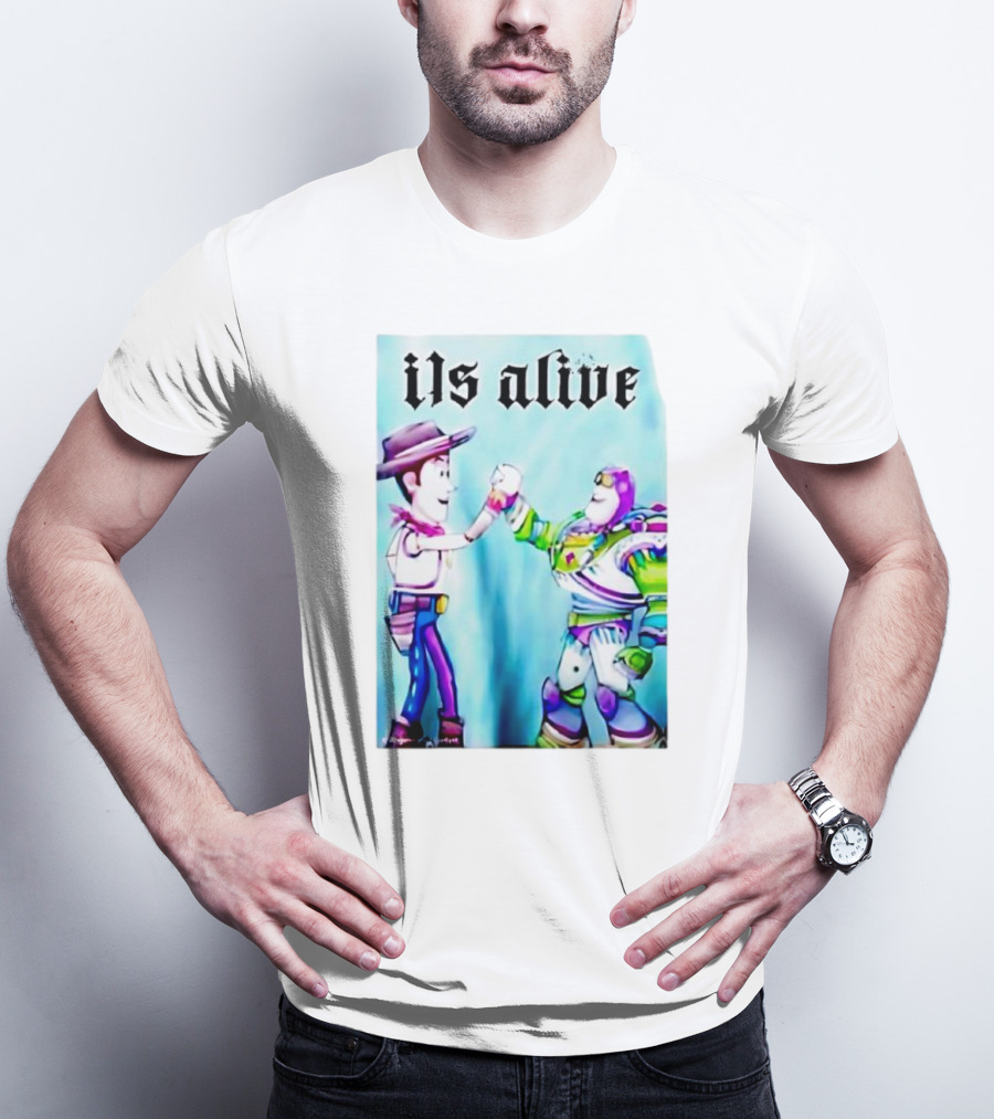 Ils Alive Woody And Buzz Lightyear Fist Bump T-Shirt