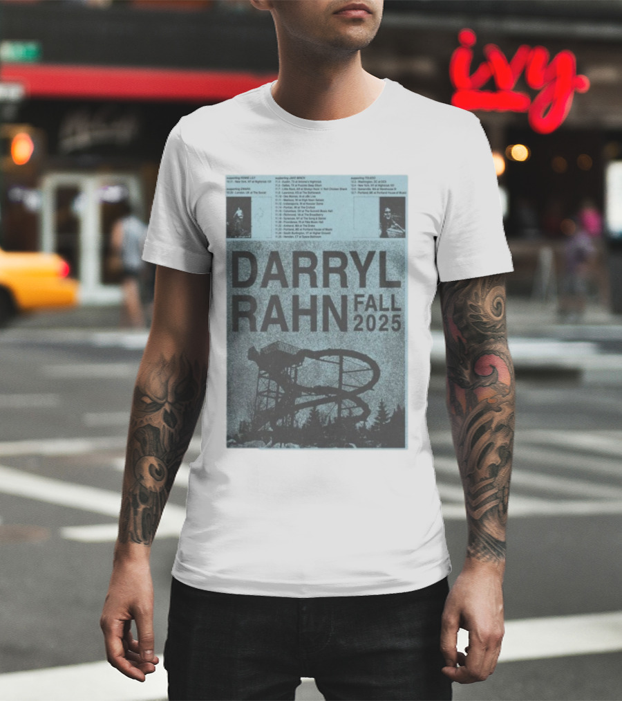 Darryl Rahn Fall Tour 2025 Water Slide Concert Dates T-Shirt
