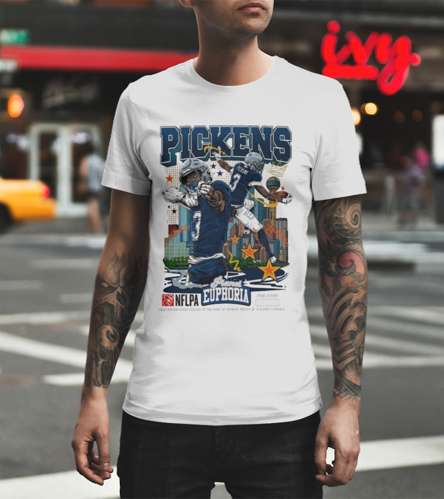 Pickens Planet Euphoria NFPLA Players Inc Iconic Sports Theme T-Shirt