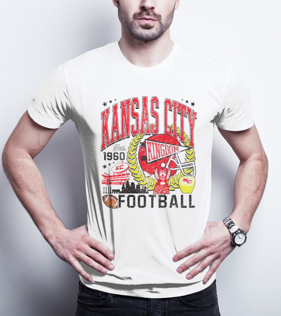 Kansas City Kingdom Chiefs Football Est 1960 T-Shirt