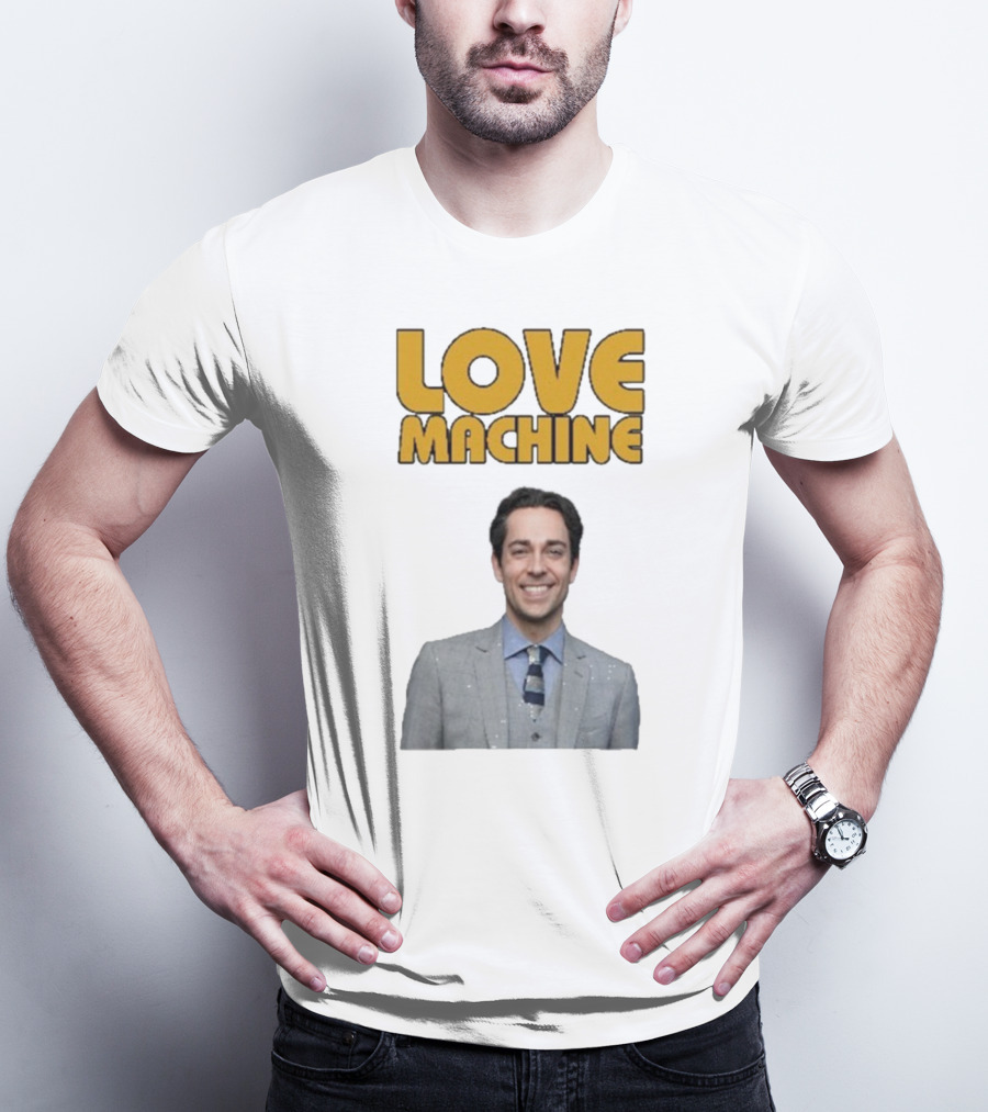 Zachary Levi Love Machine Raglan Smiling Style T-Shirt