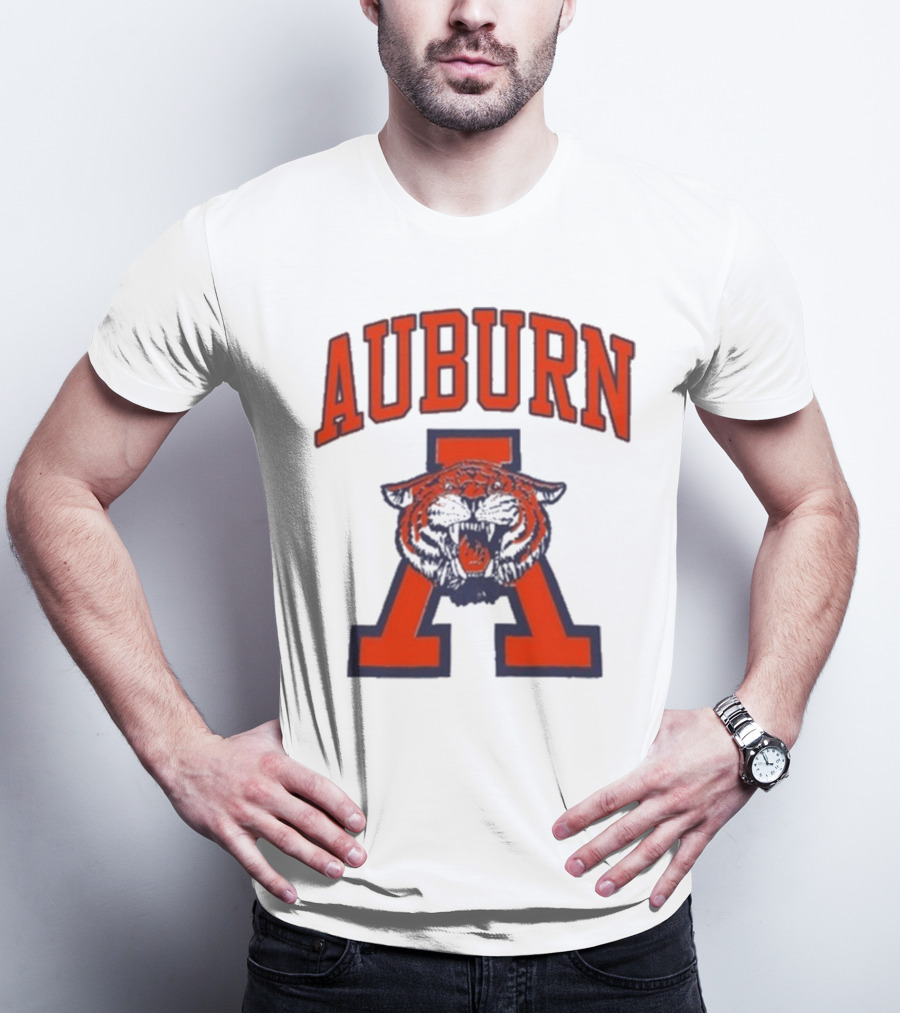 Auburn Tigers Roaring Vintage Logo Retro College Spirit T-Shirt