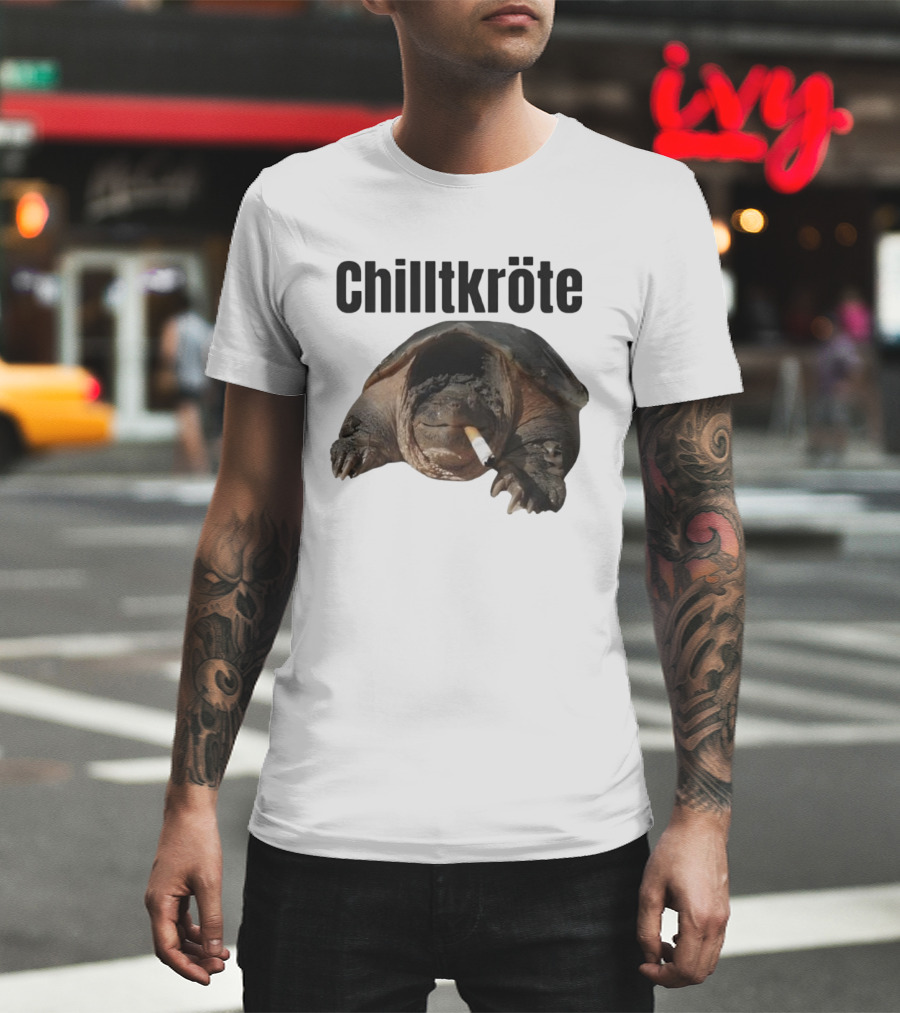 Chilltkröte Snapping Turtle With Cigarette Chelydra Serpentina T-Shirt