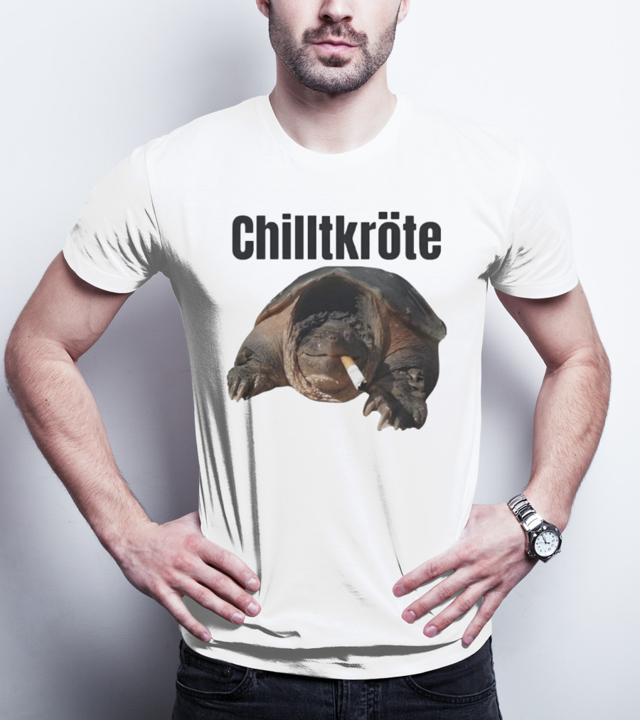 Chilltkröte Snapping Turtle With Cigarette Chelydra Serpentina T-Shirt