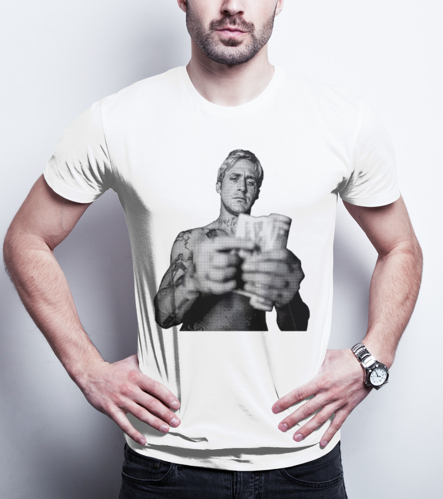 Handsome Luke Counting Money Tattoo Portrait T-Shirt