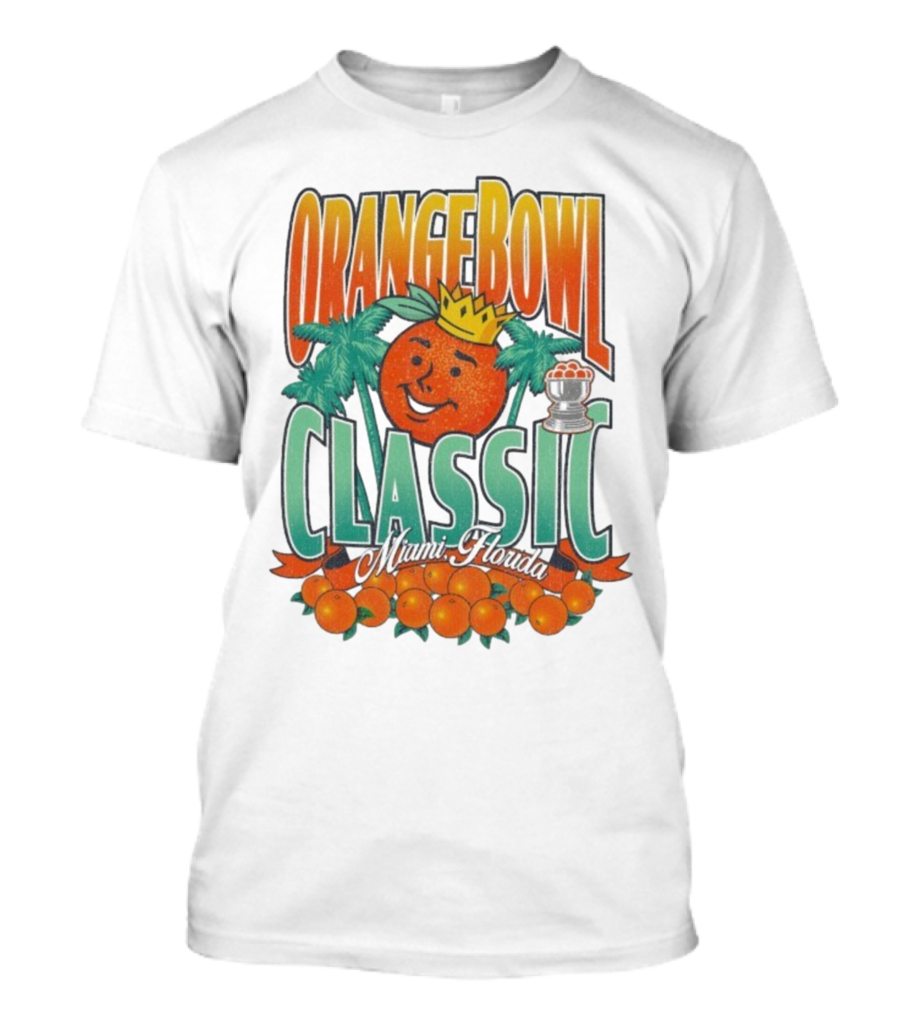 Orange Bowl Classic Miami Florida Vintage Football Champion Logo T-Shirt