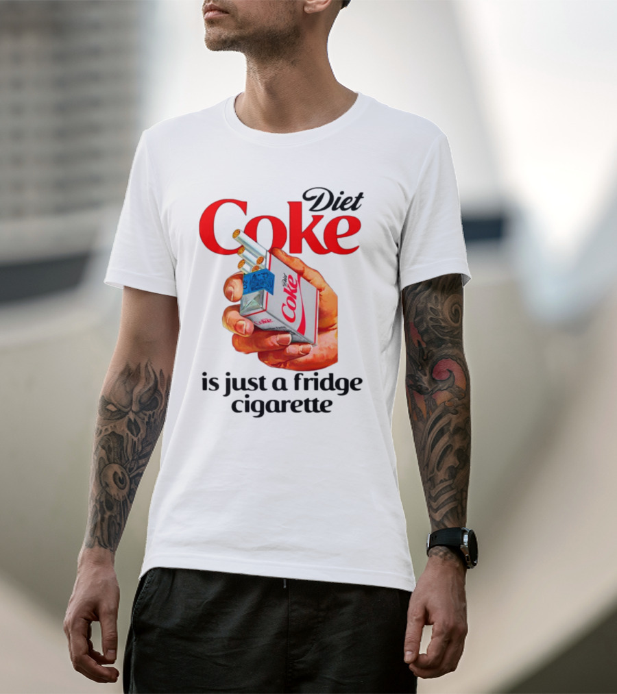 Diet Coke Cigarette Pack Parody Fridge Cigarettes T-Shirt