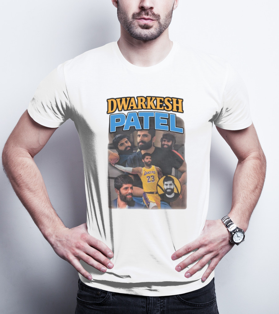 Dwarkesh Patel Lakers 23 Basketball Tribute T-Shirt