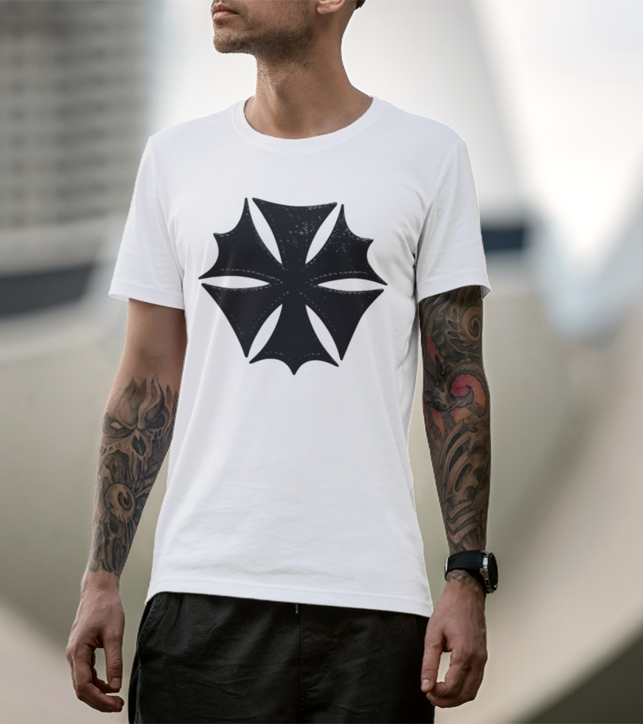 Hardstone Psycho Iron Cross Symbol Black T-Shirt