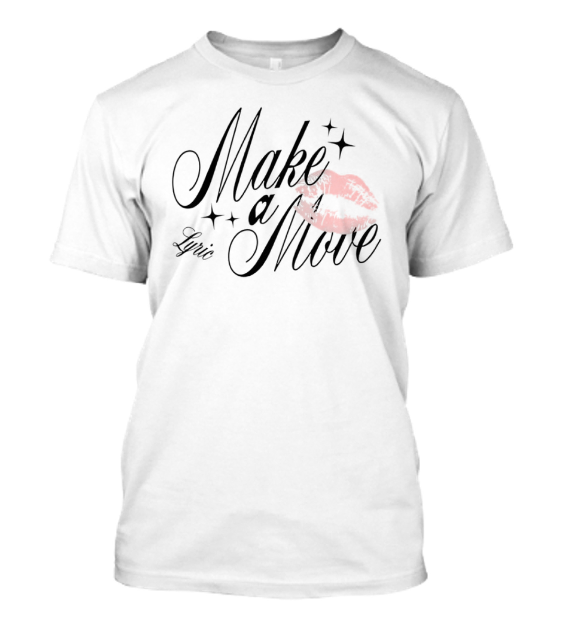Kiss Make A Move Lips Artistry With Stars T-Shirt