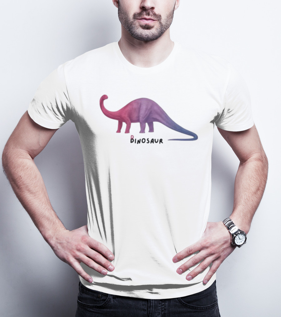 Pridecore Binosaur Dinosaur LGBTQ Rainbow Colors T-Shirt