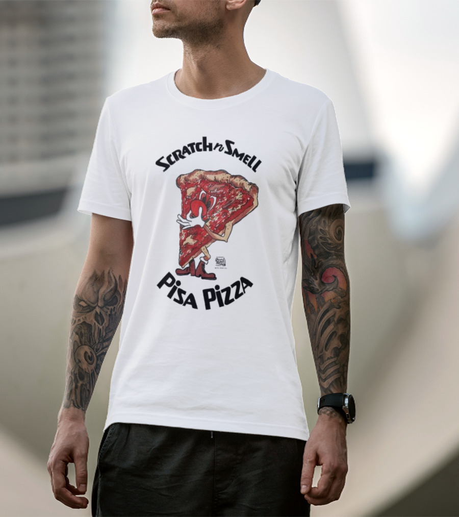 Scratchn Smell Pisa Pizza Slice Fun T-Shirt