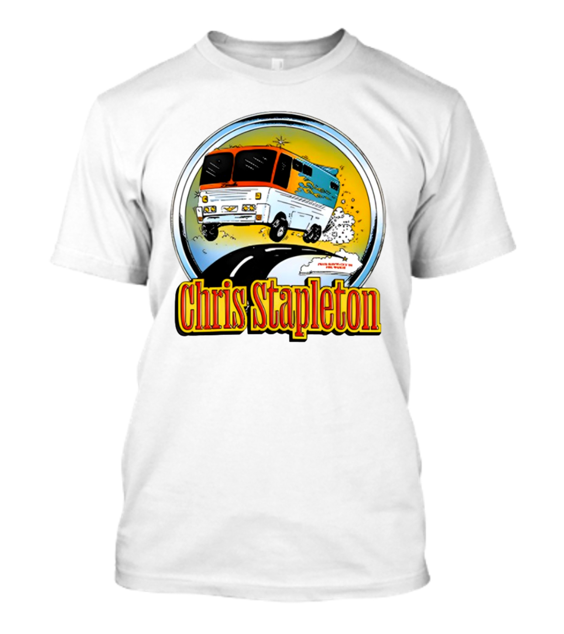 Chris Stapleton Youth Bus Flying Road Adventure T-Shirt