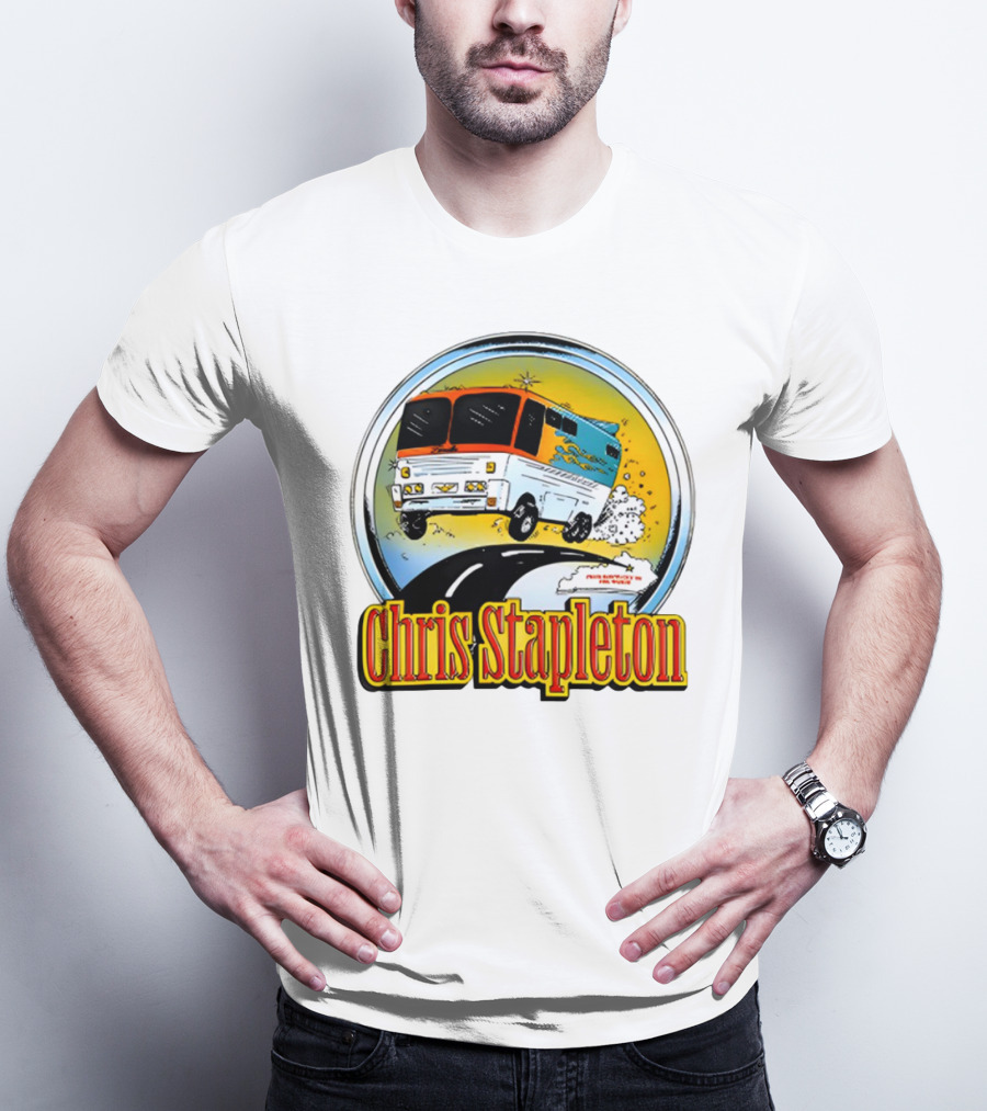 Chris Stapleton Youth Bus Flying Road Adventure T-Shirt