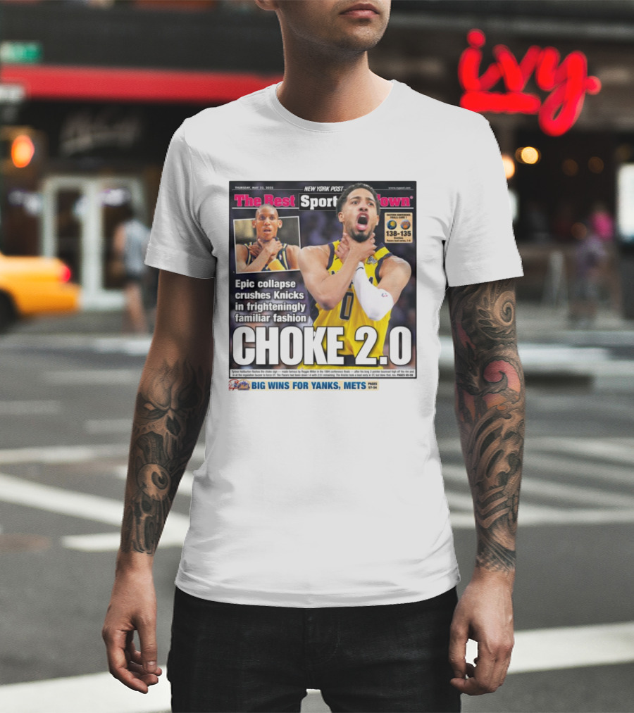 New York Post Epic Collapse Choke 2.0 Knicks Frighteningly Familiar Fashion T-Shirt