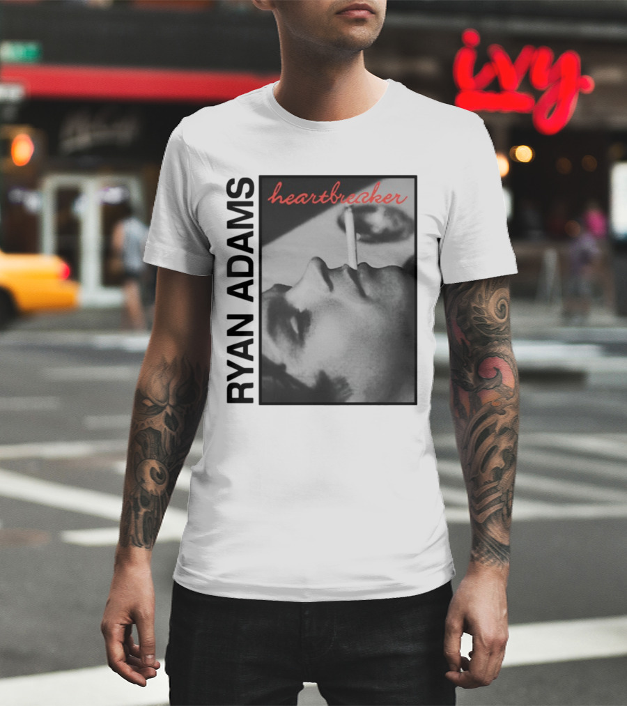 Ryan Adams Heartbreaker Anniversary Cigarette Portrait T-Shirt