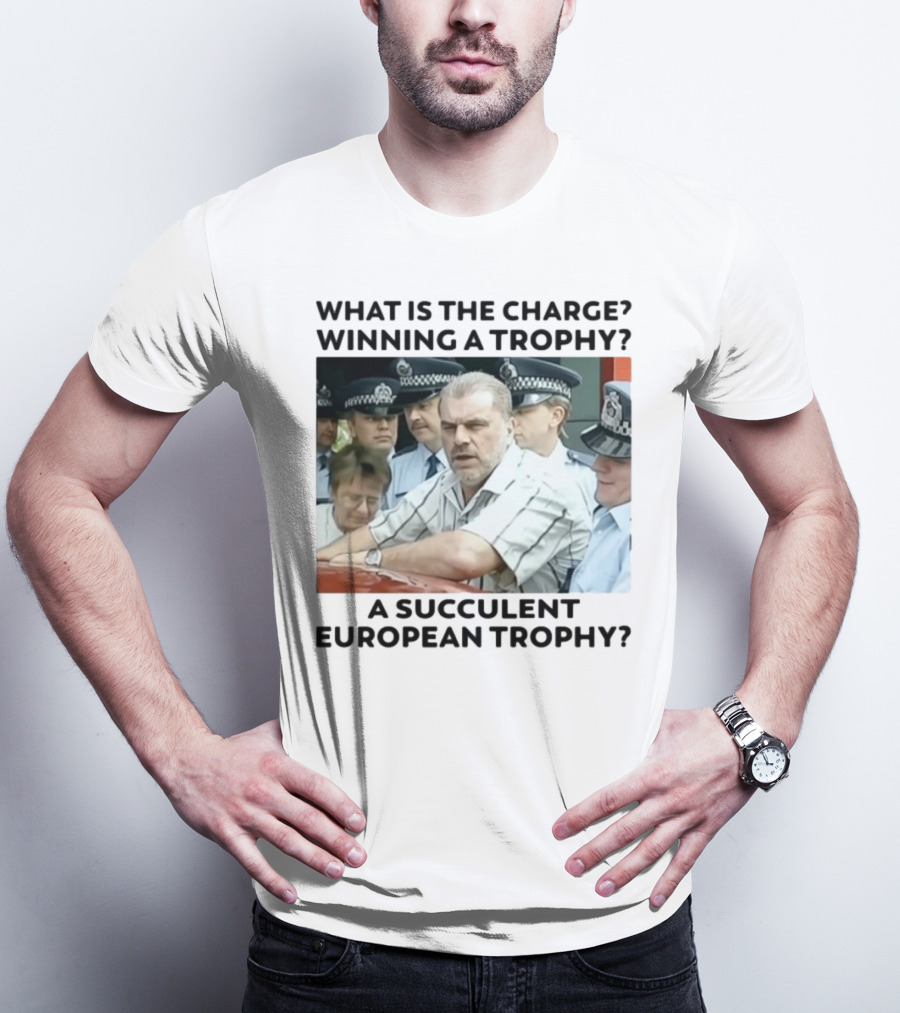 Winning A European Trophy Succulent Charge Police Scene T-Shirt