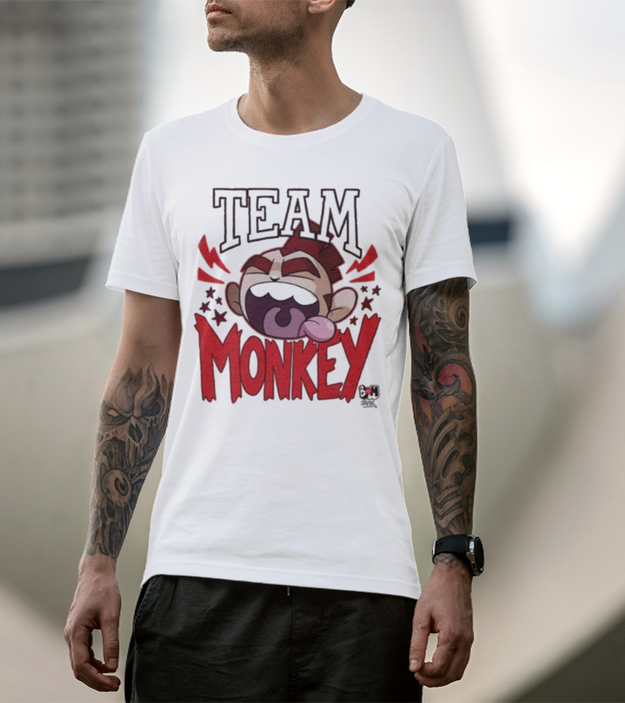 TEAM MONKEY BUNNY VS MONKEY TEAM SUPPORTERS FUN FACE T-Shirt