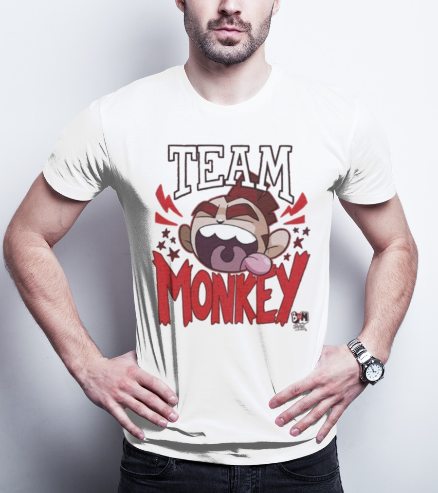 TEAM MONKEY BUNNY VS MONKEY TEAM SUPPORTERS FUN FACE T-Shirt