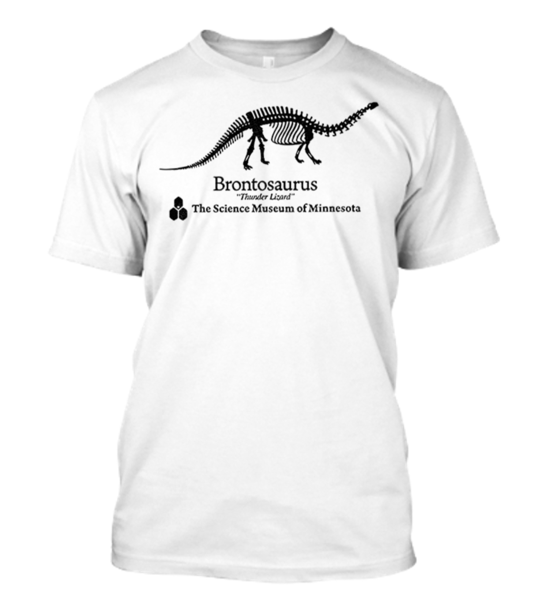 Brontosaurus Thunder Lizard The Science Museum Of Minnesota Stranger Things Dustin T-Shirt
