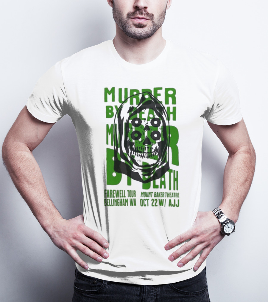 Murder By Death Farewell Tour Bellingham WA Oct 22 With AJJ 20th Anniversary T-Shirt