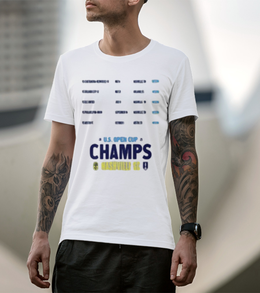 U.S. Open Cup Champs 2025 Nashville SC Concert Trophy T-Shirt